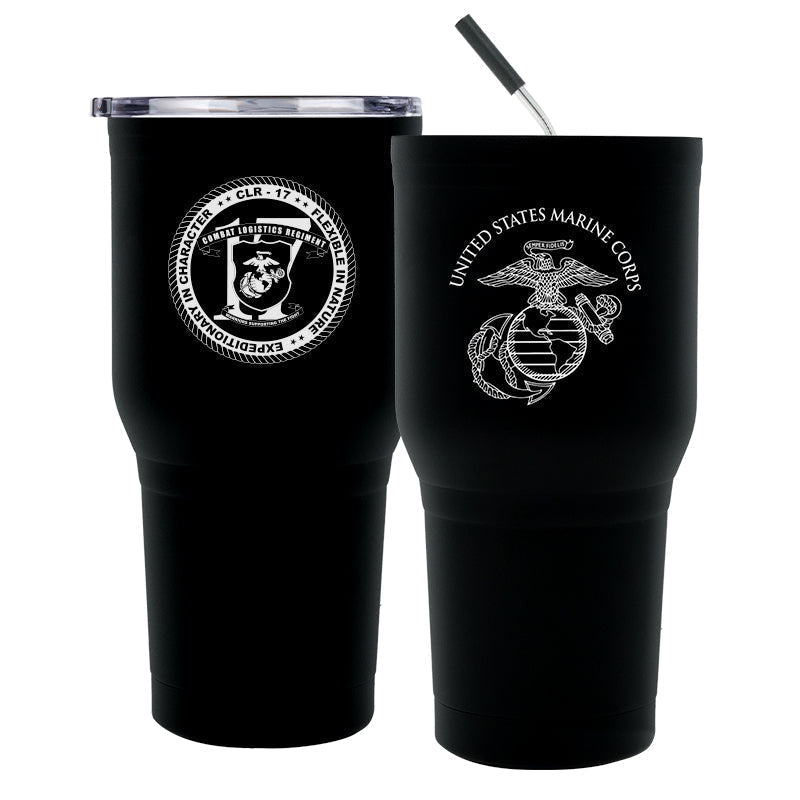 30 oz Combat Logistics Regiment-17 (CLR-17) USMC Marine Corps Tumbler