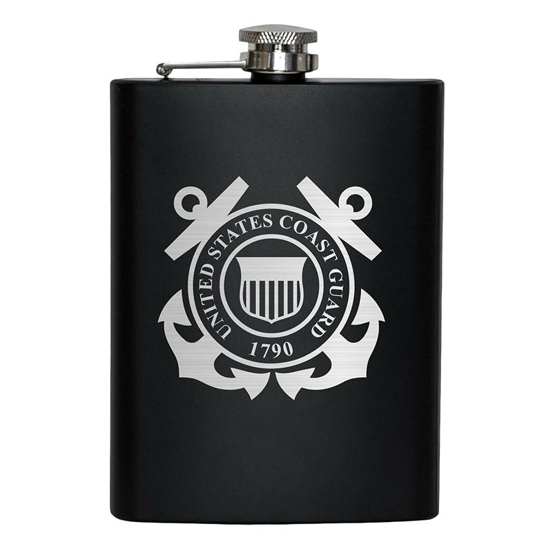 Coast Guard 8 oz Flask | Stainless Steel Hip Flask for Liquor – Matte