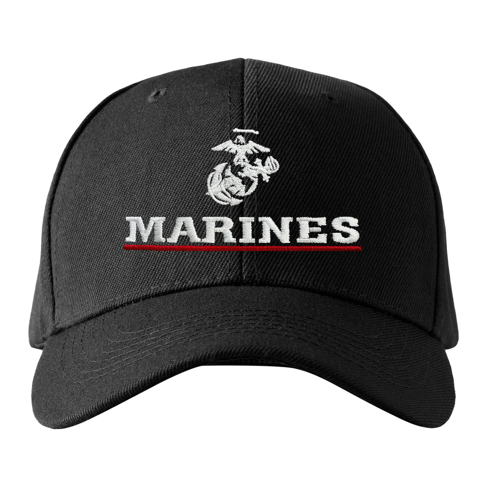 Marines Embroidered Red Line Hat | USMC Covers