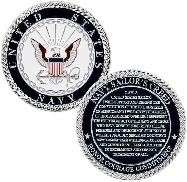 US Navy - Sailor's Creed Challenge Coin