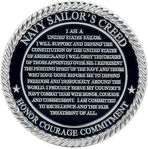 US Navy - Sailor's Creed Challenge Coin