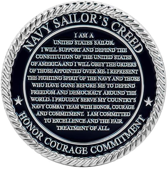 US Navy - Sailor's Creed Challenge Coin – Military Veteran Products