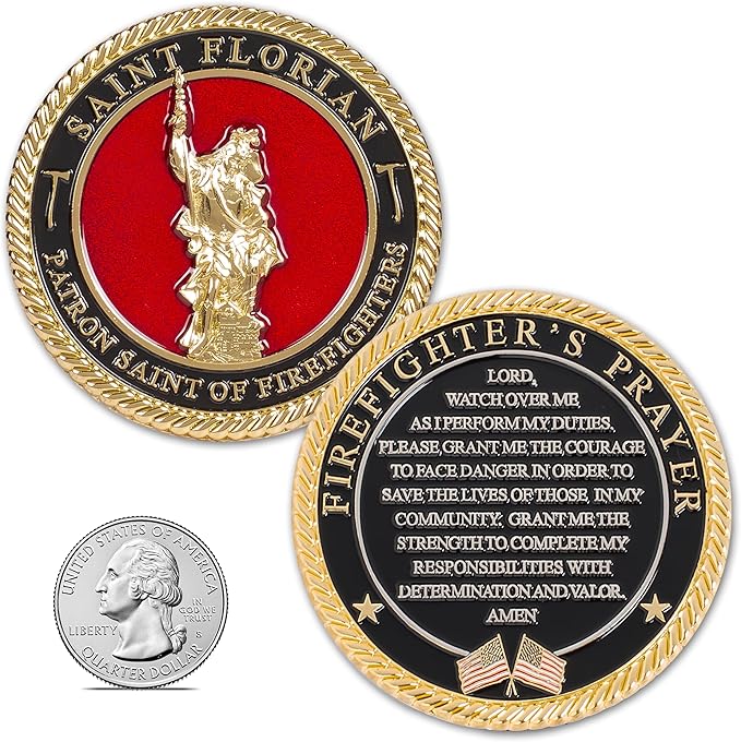 St. Florian - Patron Saint of Firefighters - Prayer Coin – Military ...