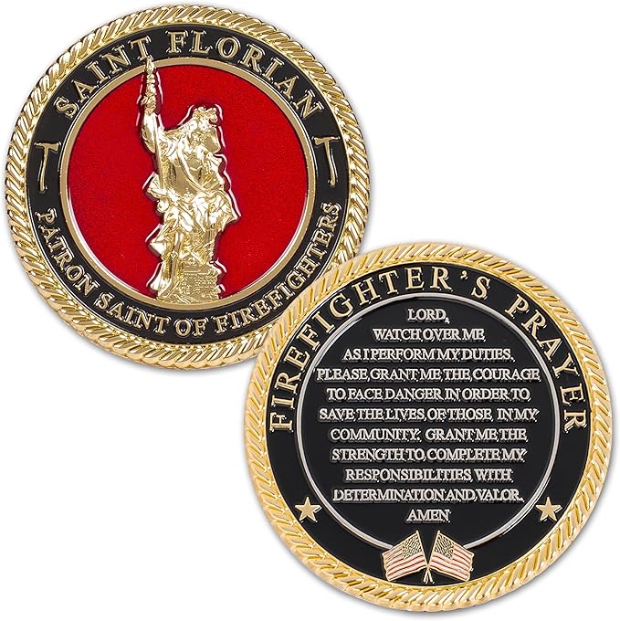 St. Florian - Patron Saint of Firefighters - Prayer Coin – Military ...