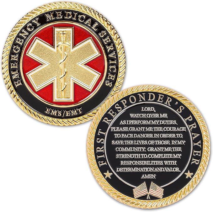 EMS/EMT - First Responder Prayer Coin – Military Veteran Products
