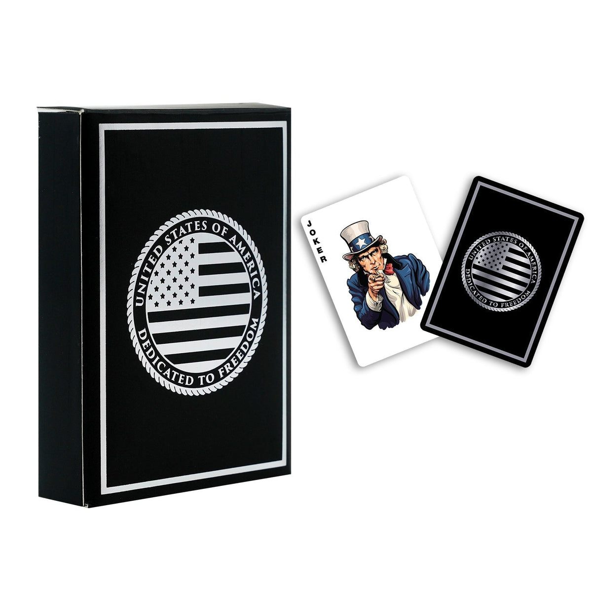 Black American Flag Playing Cards – Gift for Veterans – Military ...