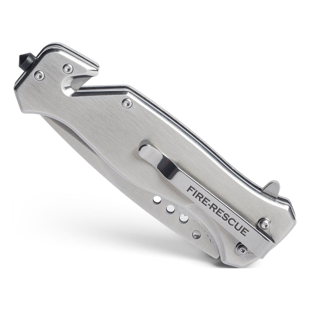 Fire-Rescue Elite Tactical Knife - Spring Assisted Firefighter Rescue Knife