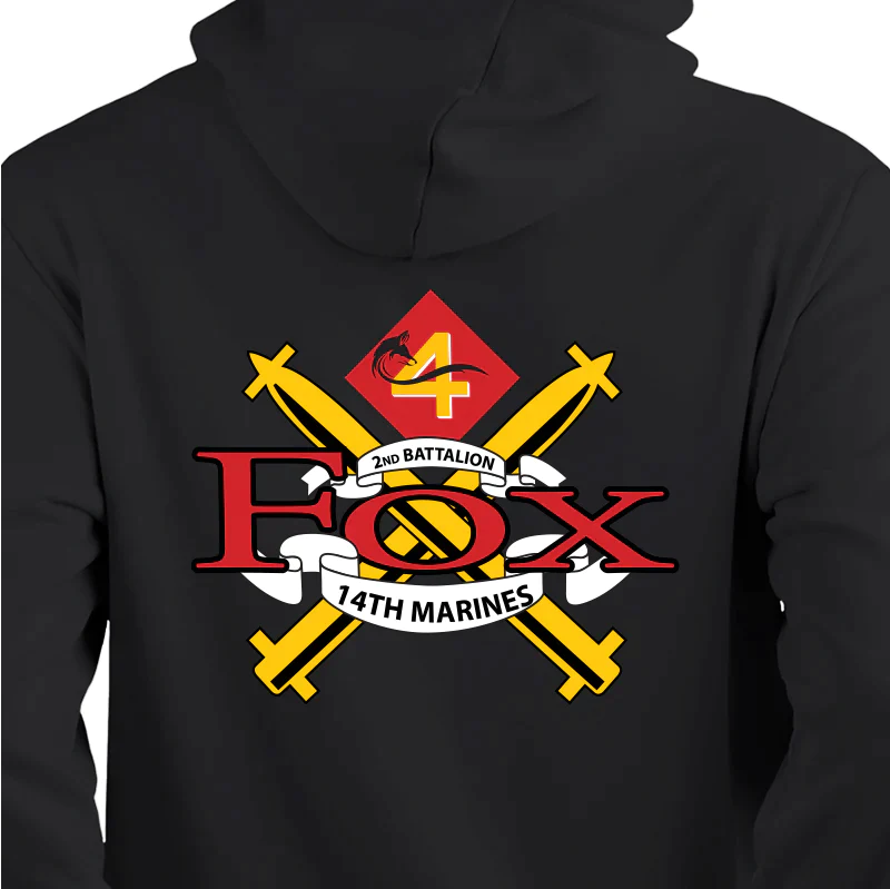 Fox Co 2nd Battalion 14th Marines USMC Unit Hoodie – Military Veteran ...