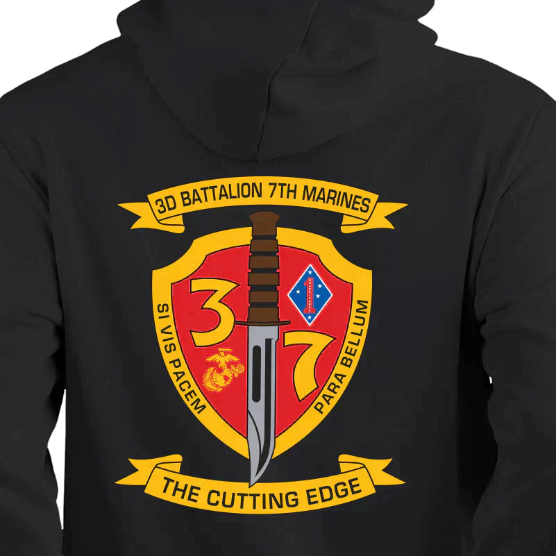 3rd Bn 7th Marines Unit Hoodie Sweatshirt – Military Veteran Products