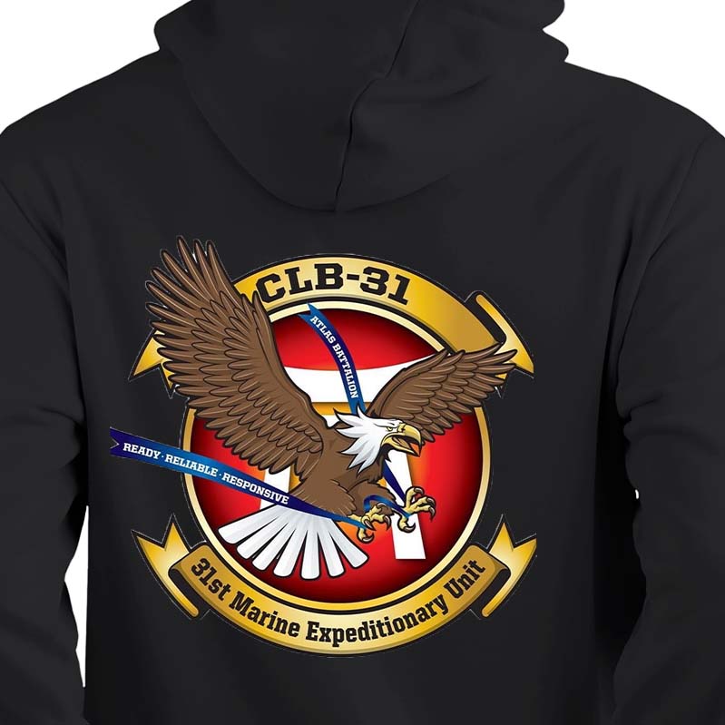Combat Logistics Battalion-31 (CLB-31) USMC Unit Hoodie – Military ...