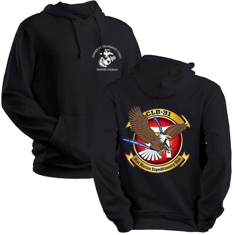 Combat Logistics Battalion-31 (CLB-31) USMC Unit Hoodie – Military ...