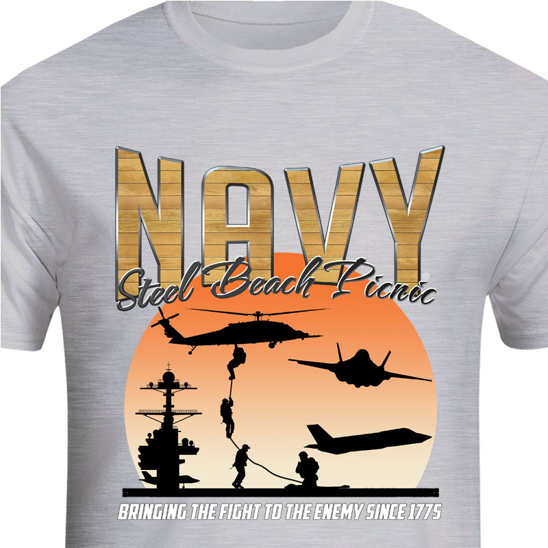 Navy Steel Beach Picnic T-Shirt - US Navy Gifts & Apparel – Military ...