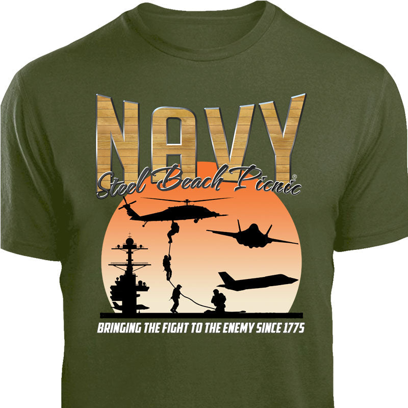 Navy Steel Beach Picnic T-Shirt - US Navy Gifts & Apparel – Military ...