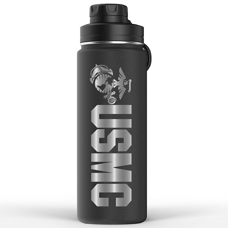 20oz Marine Corps Water Bottle - Stainless Steel USMC Water Bottle ...